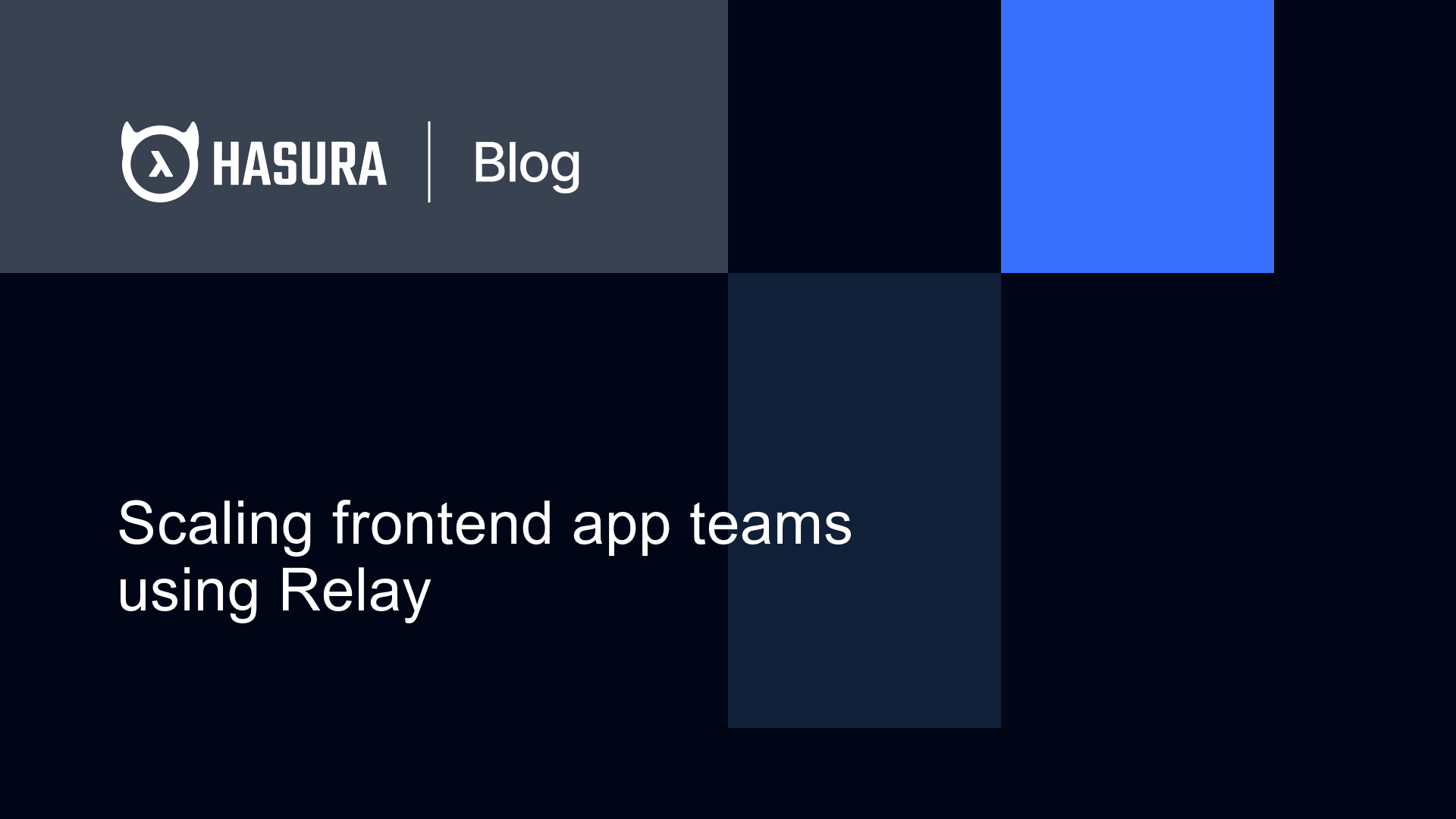 Scaling frontend app teams using Relay
